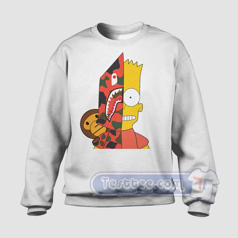 Simpson X Bape Graphic Sweatshirt | Graphic Tees | Testtee.com