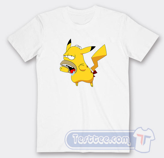 Pikachu Homer Simpson Graphic Tees | Bart Simpson Shirt
